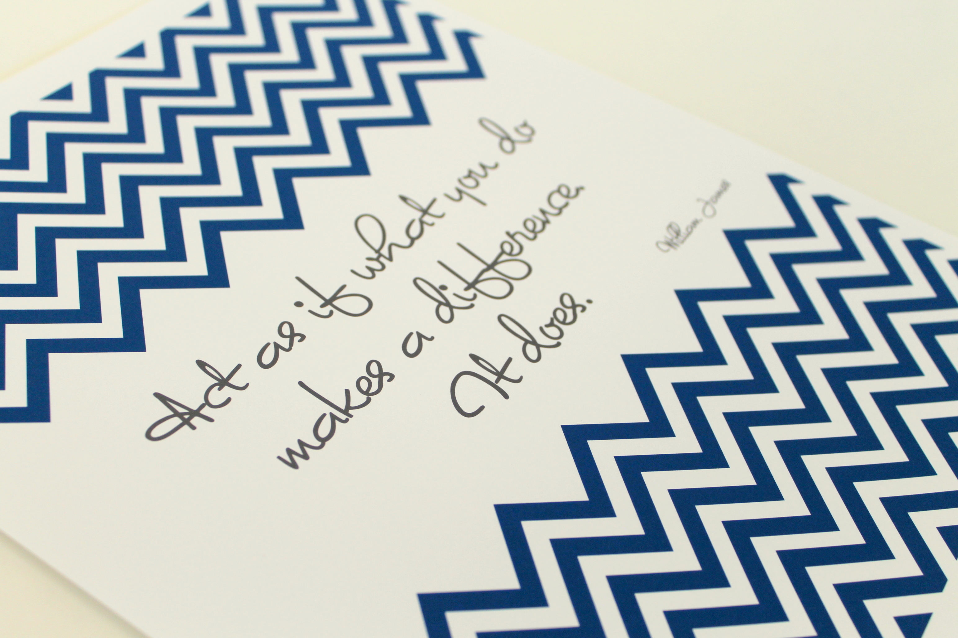 "it Matters" Chevron Inspirational Quote 8x10 Art Print on Luulla